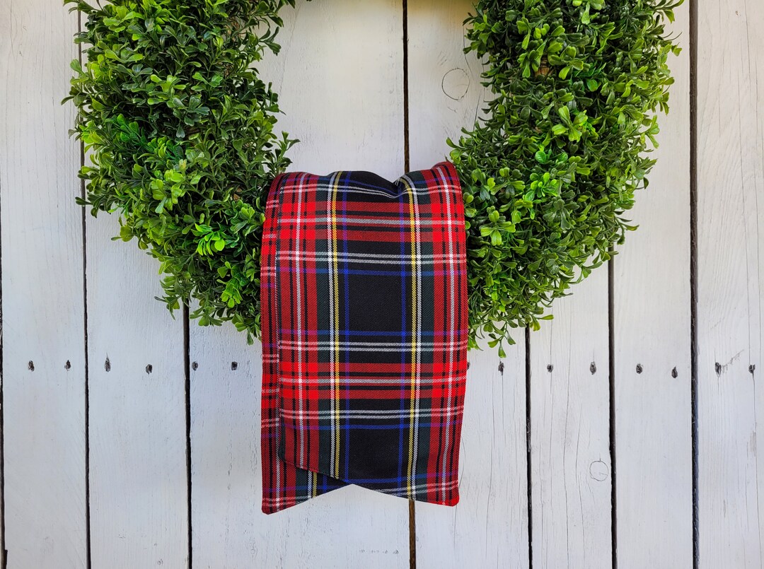 Black Stewart Wreath Sash, Blank Wreath Sash, Christmas Wreath Sash - Etsy