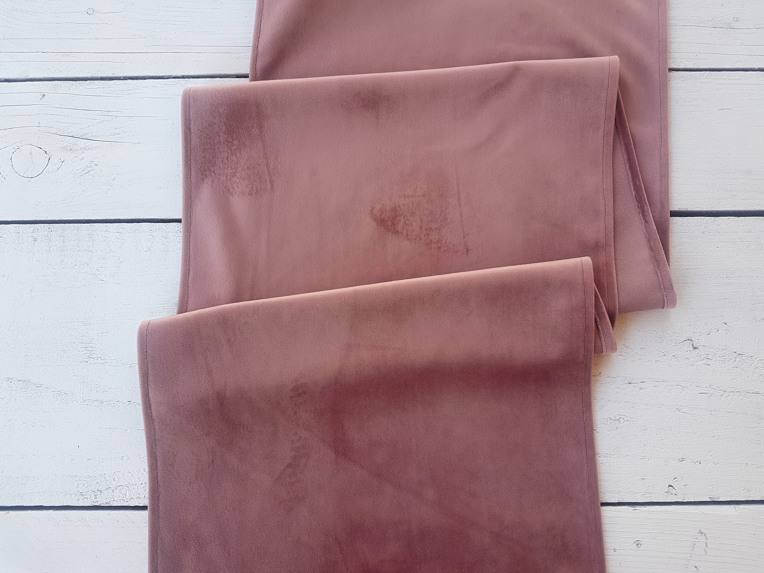 Dusty Pink Velvet Table Runner Powder Pink Table Runner | Etsy