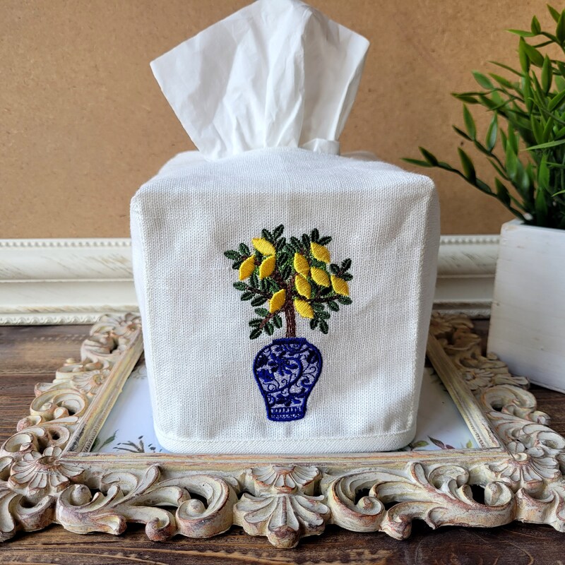Linen Tissue Box Cover - Etsy