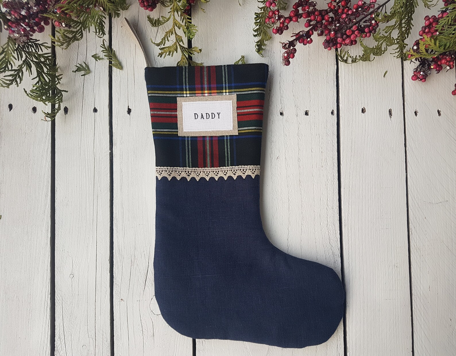 Family Christmas Stockings Fun Kids Stockings Black - Etsy