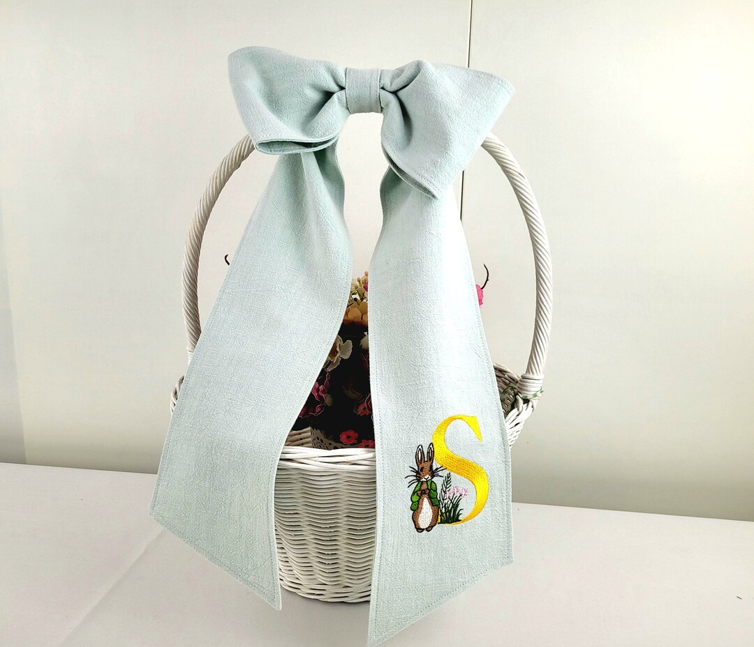 Custom Easter Basket Sash, Basket Sash, Wreath Sash, Spring Sash, Baby ...