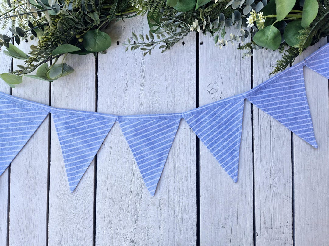 Blue Stripes Bunting, Tartan Bunting, Blackwatch Bunting, Checked ...