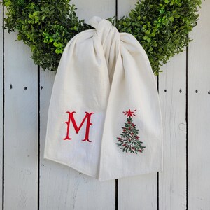 Christmas Tree Sash, Monogramed Wreath Sash, Door Wreath Sash ...