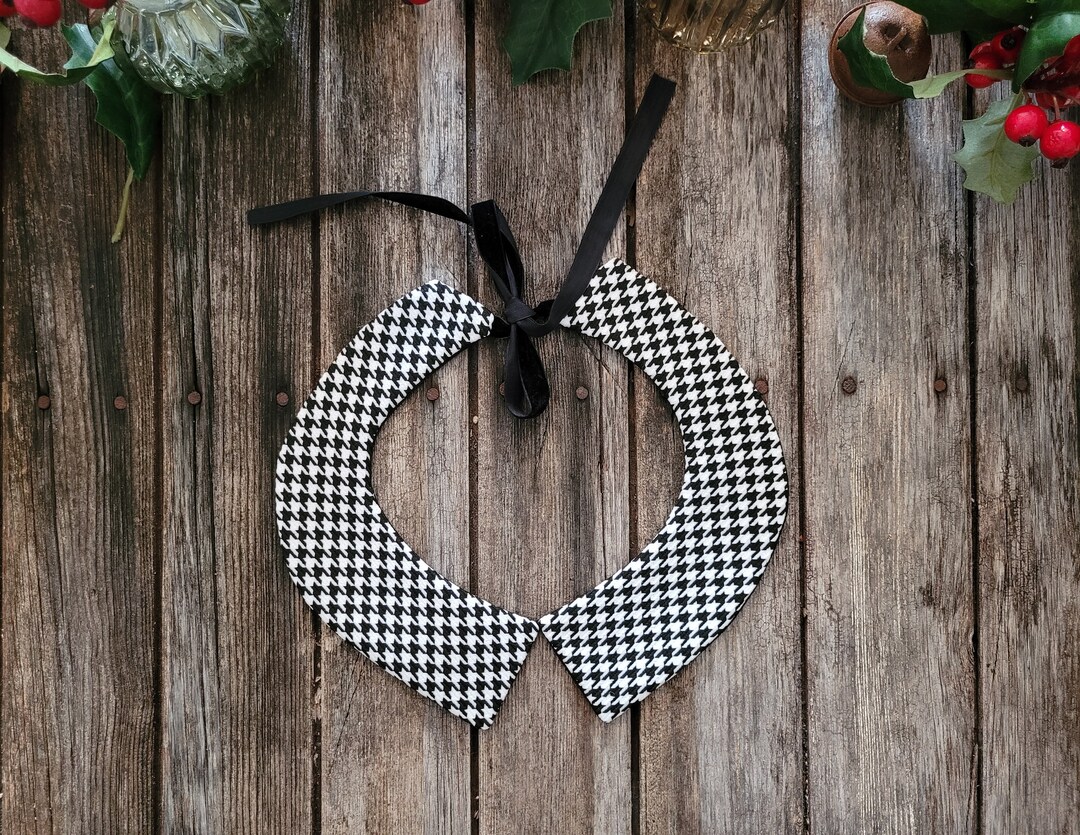 Dogtooth Detachable Collar, Detachable Women's Collar, Black and White ...