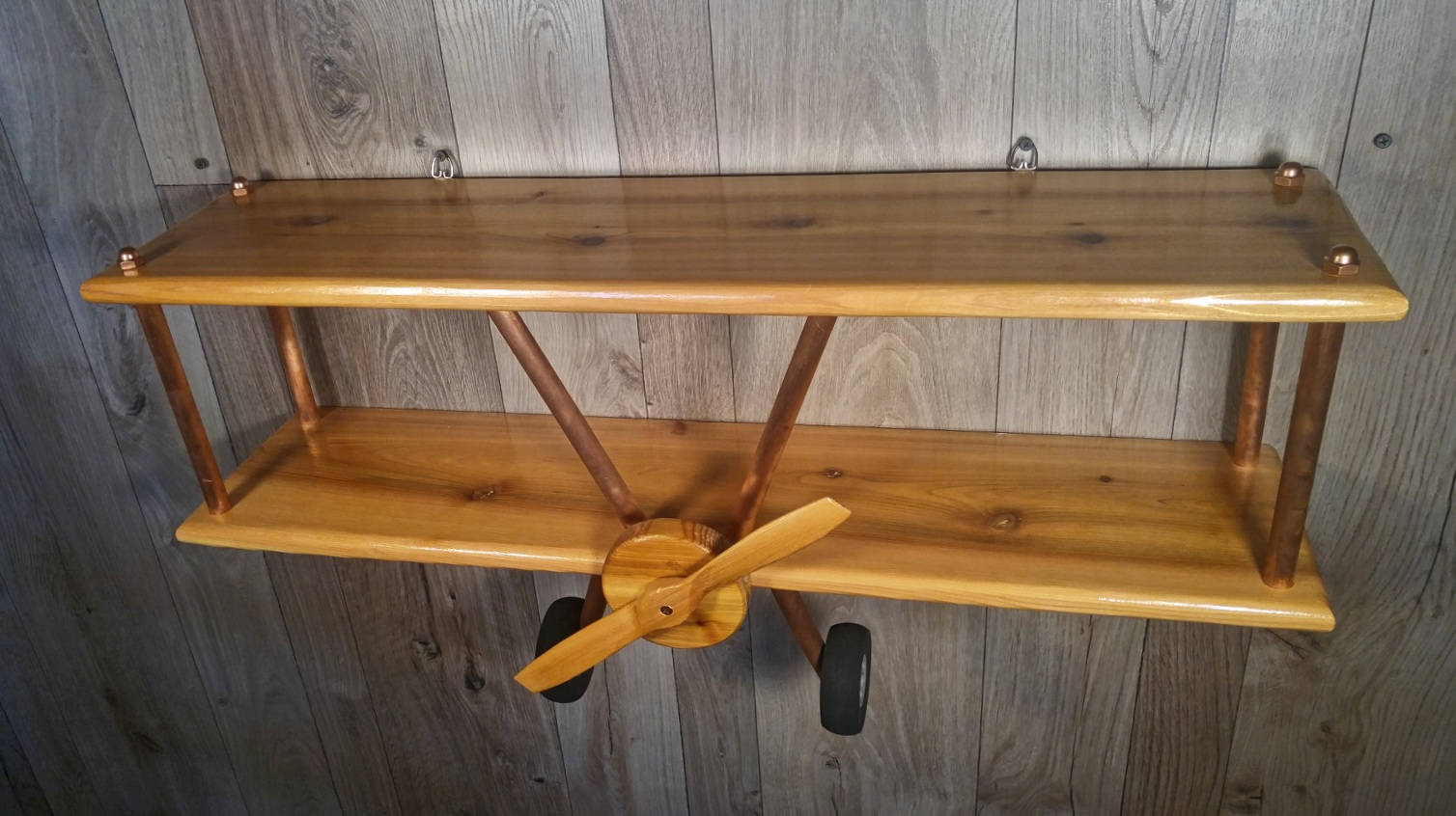 LARGE Cedar Airplane Shelf, Cedar Wood Airplane Shelf, Airplane Decor ...