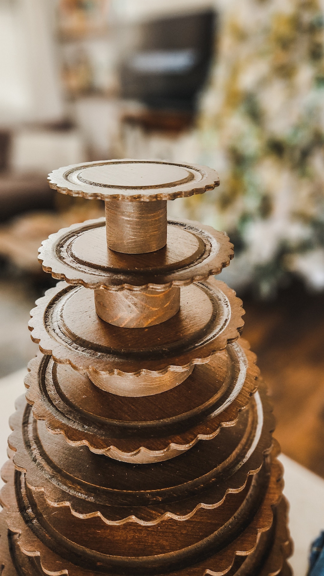 Scalloped Wood Macaron/macaroon Tower - Etsy