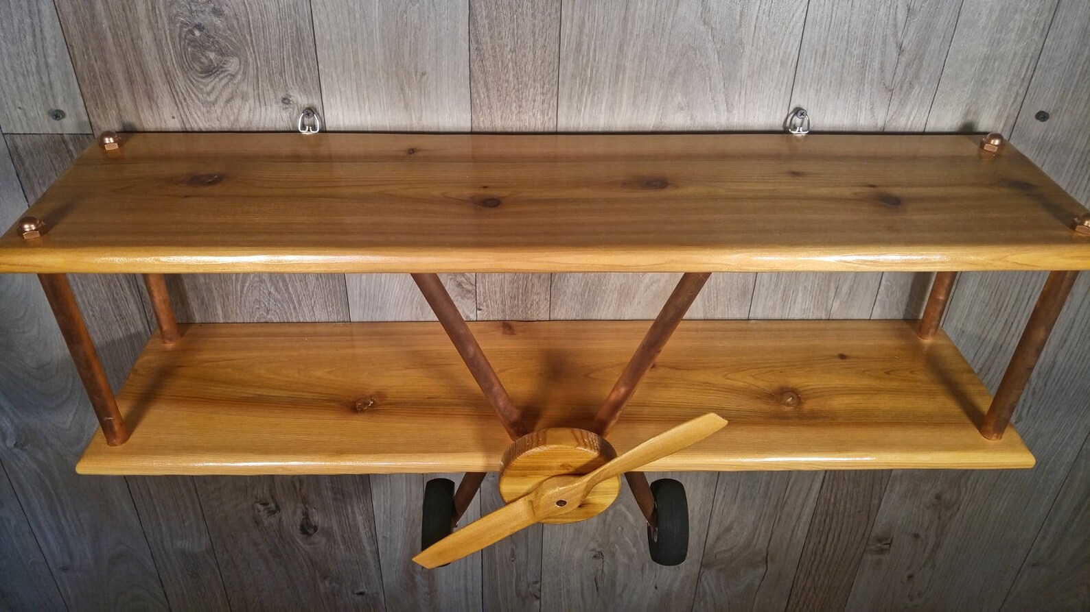 LARGE Cedar Airplane Shelf, Cedar Wood Airplane Shelf, Airplane Decor ...