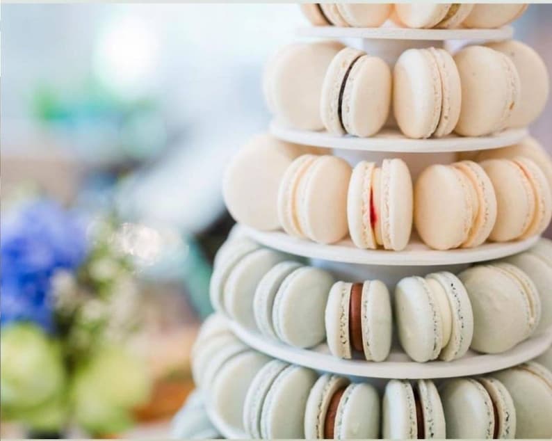 Round Wood Macaron/macaroon Tower - Etsy