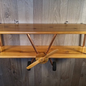 LARGE Cedar Airplane Shelf, Cedar Wood Airplane Shelf, Airplane Decor ...