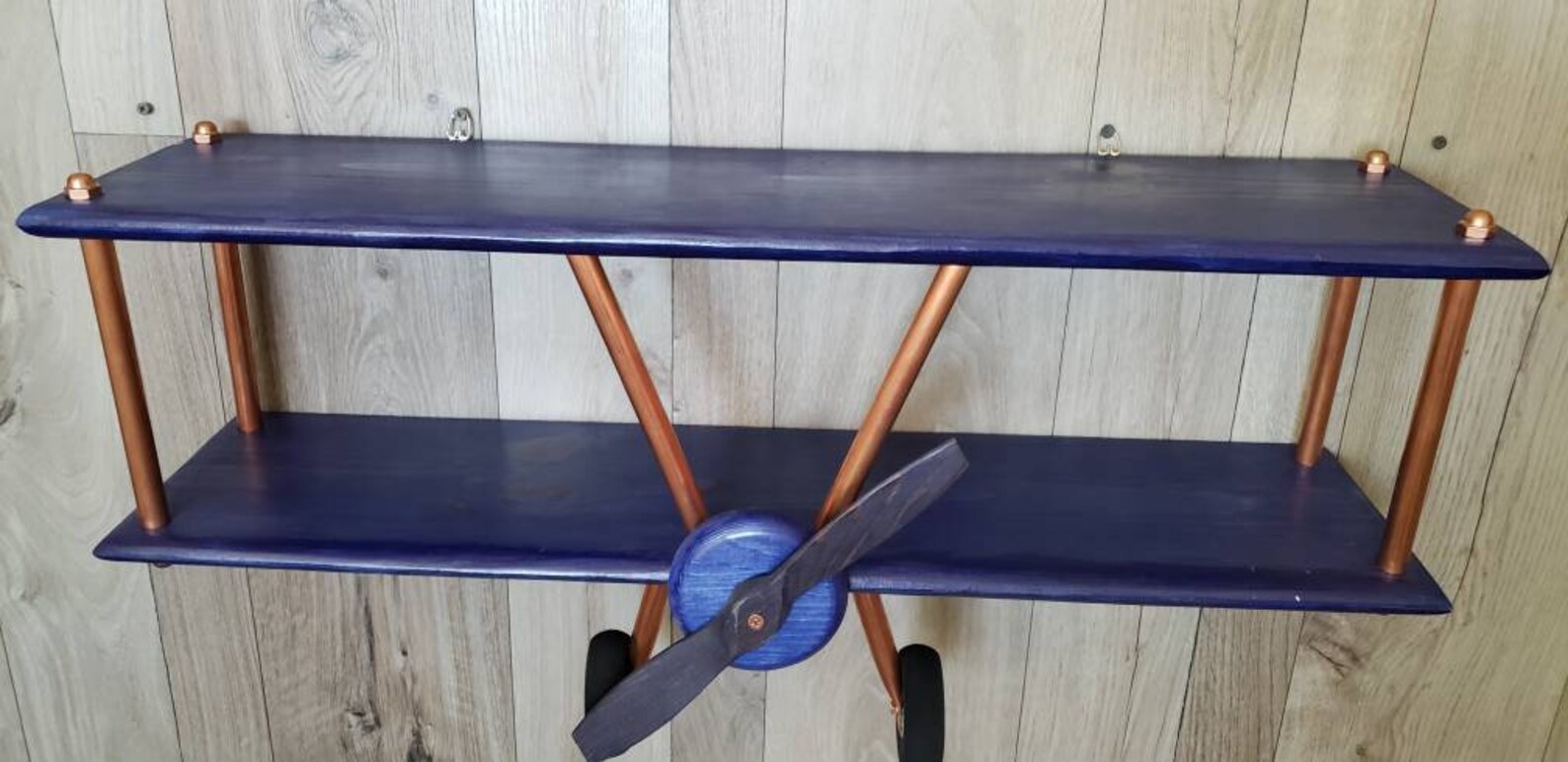 LARGE Navy Airplane Shelf Biplane Blue Airplane Airplane - Etsy
