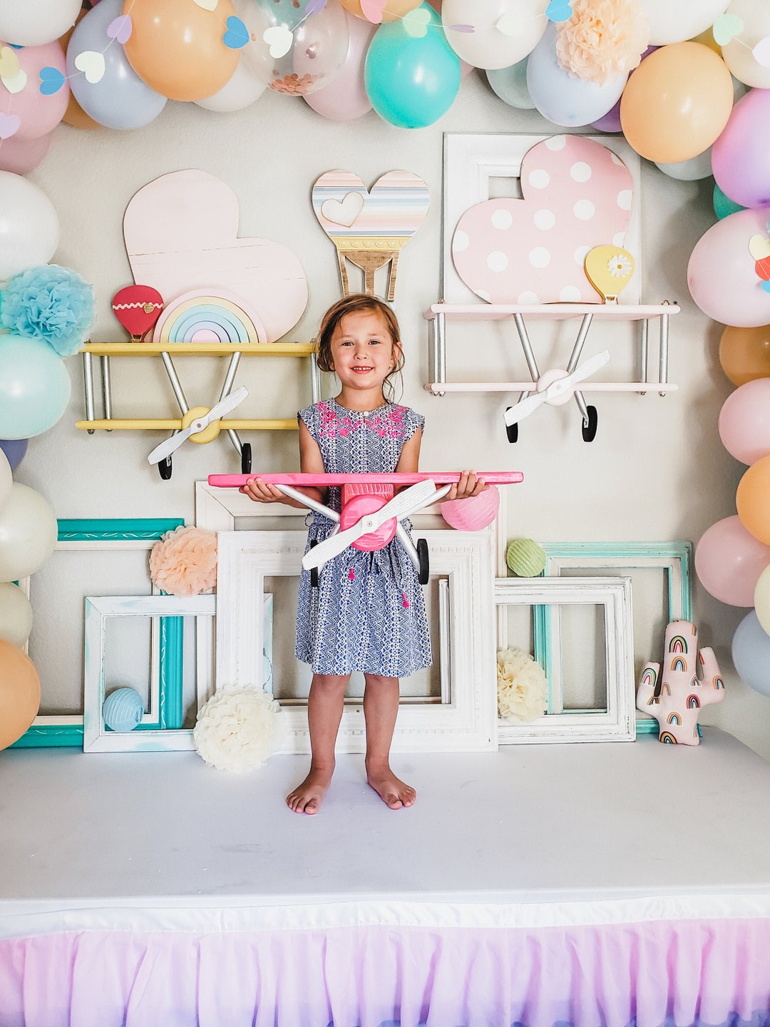 Medium Hot Pink Airplane Shelf, Airplane Decor, Airplane Nursery ...