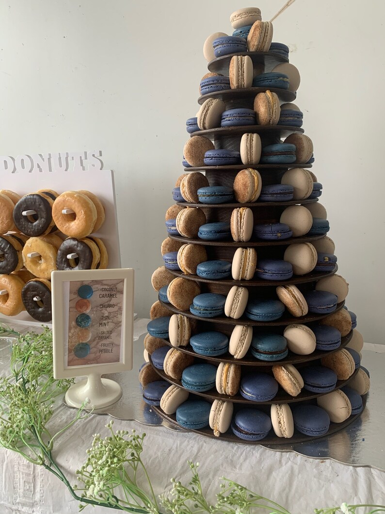 Round Wood Macaron/macaroon Tower - Etsy