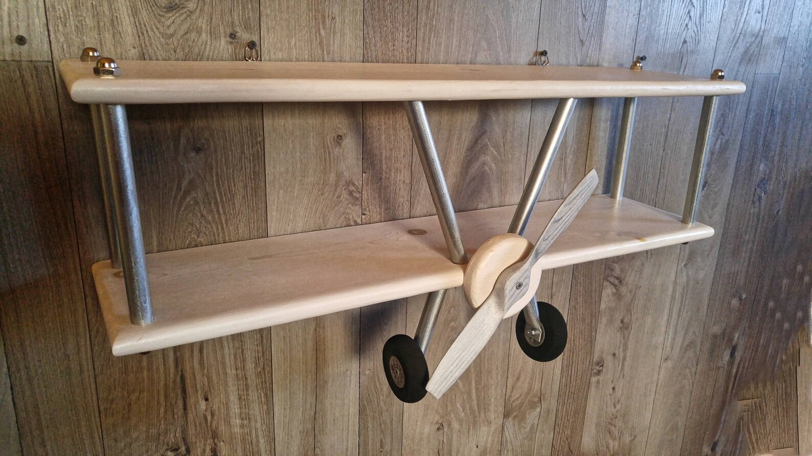 LARGE White Airplane Shelf Biplane Shelf White and Copper - Etsy