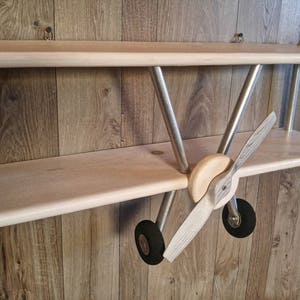 LARGE White Airplane Shelf, Biplane Shelf, White and Copper Airplane ...
