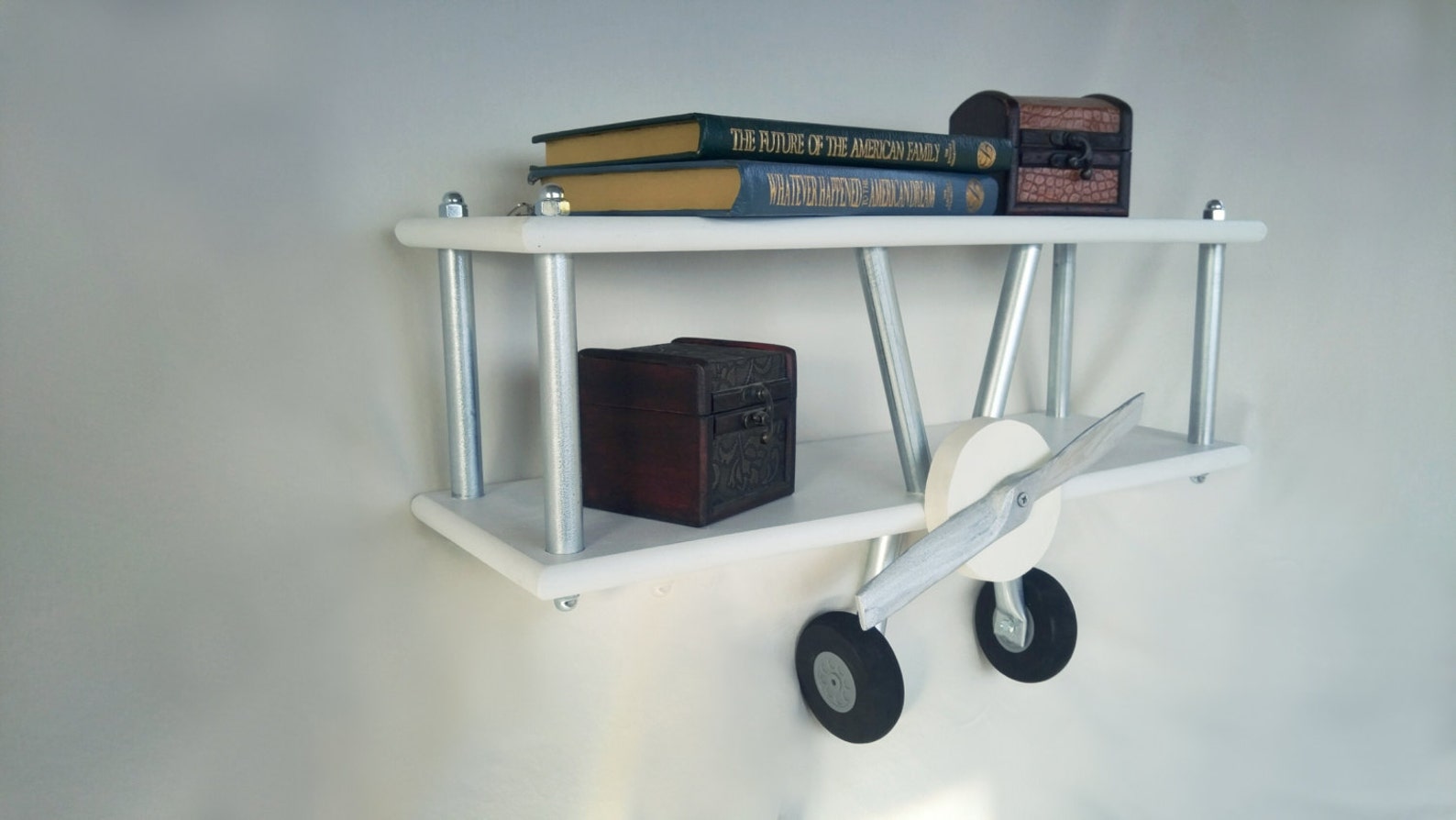 Medium White Airplane Shelf Airplane Decor White Airplane | Etsy