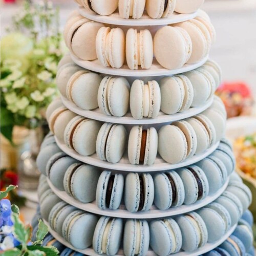 Square Macaron Tower 5 Tier 7 Tier White Wood Tower - Etsy