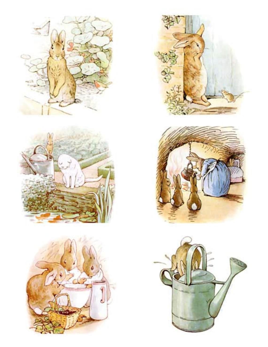 Complete Beatrix Potter's the Tale of PETER RABBIT Illustrations (8cm ...
