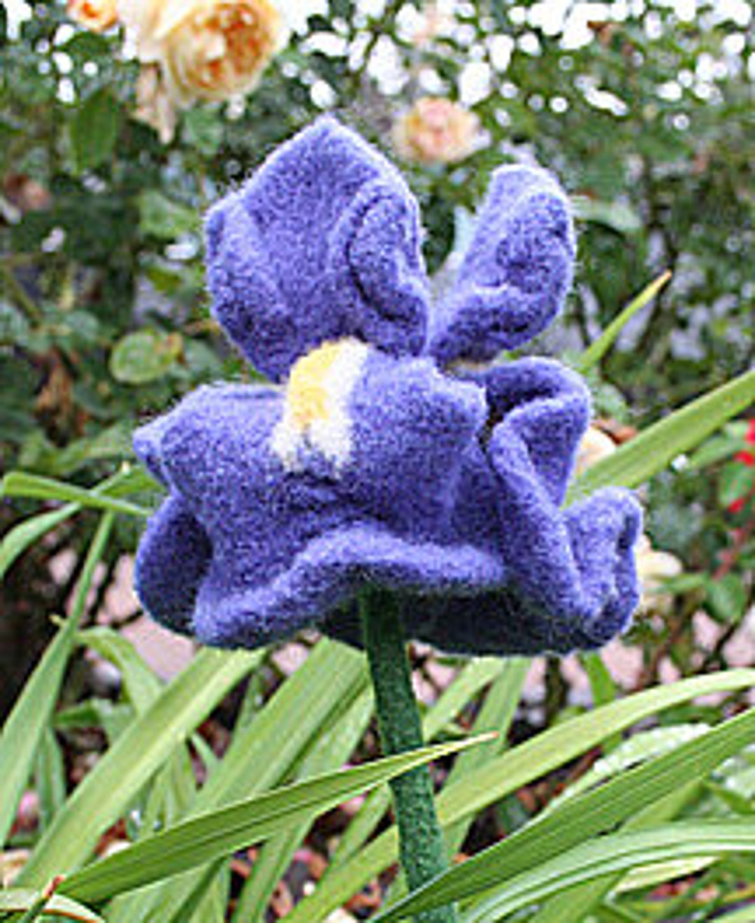 Iris Flower Knitting Pattern - Etsy