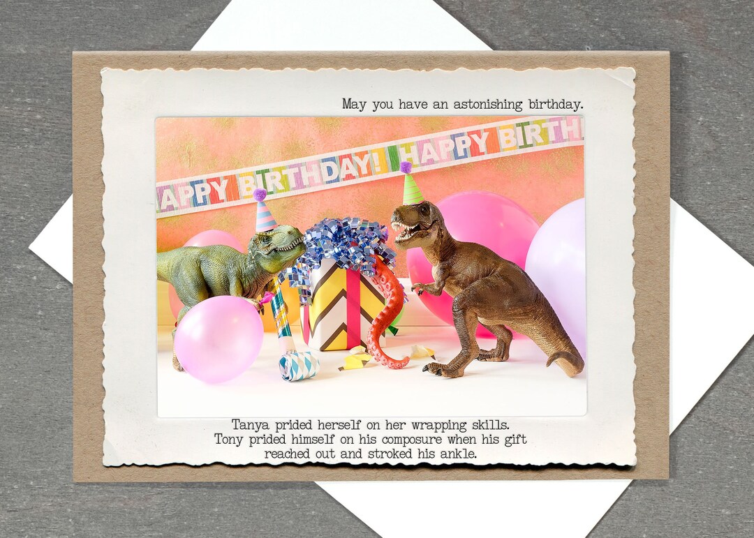 Trex Birthday Present• funny Birthday Card • Perfect for Those Who Love ...
