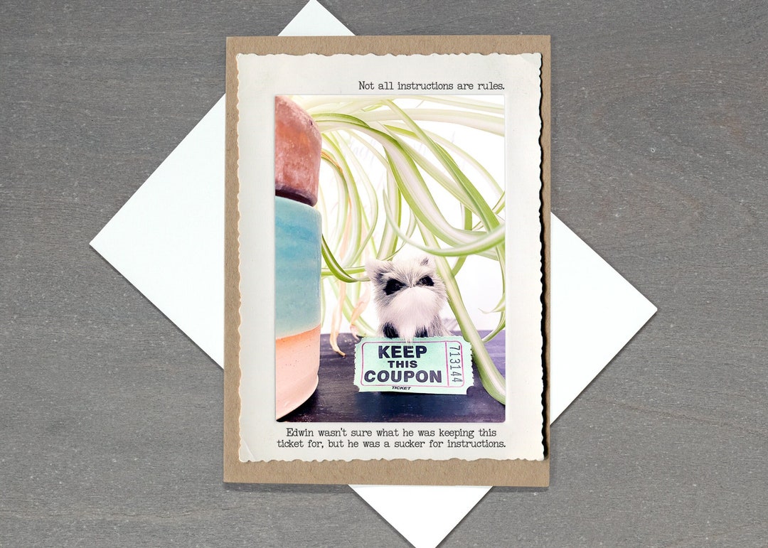 Edwin Ticket Greeting Card • the Perfect Card to Make Someone Laugh ...