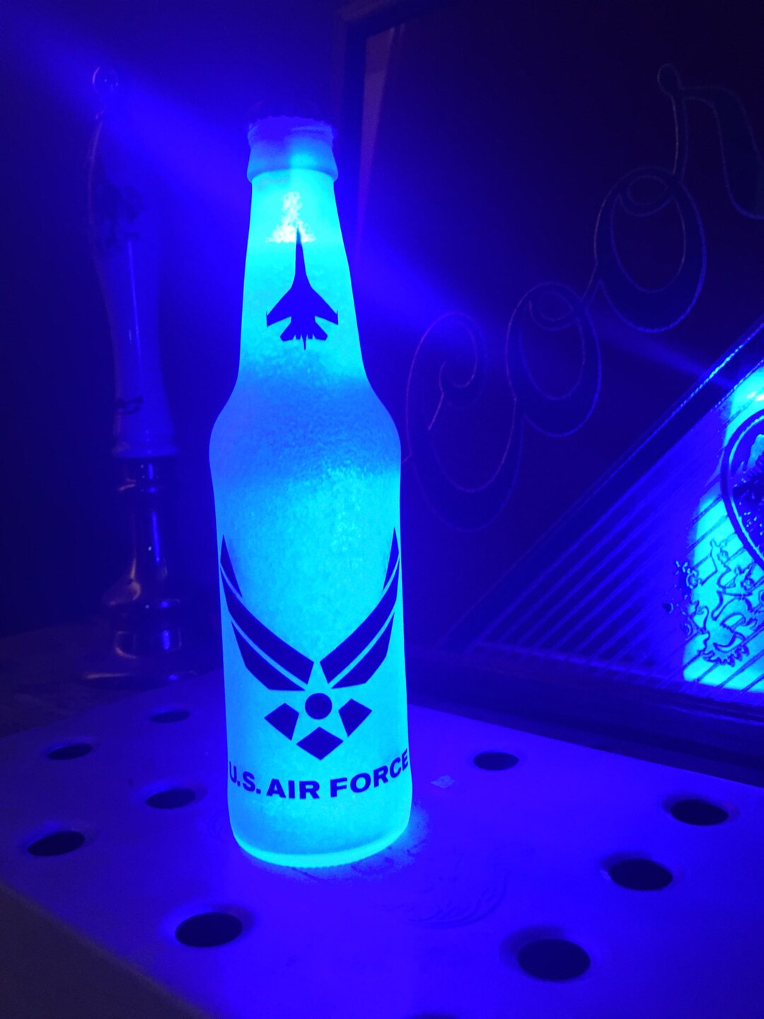 Led USAF Air Force Bottle Light Led Football 12 .OZ Beer Lager - Etsy
