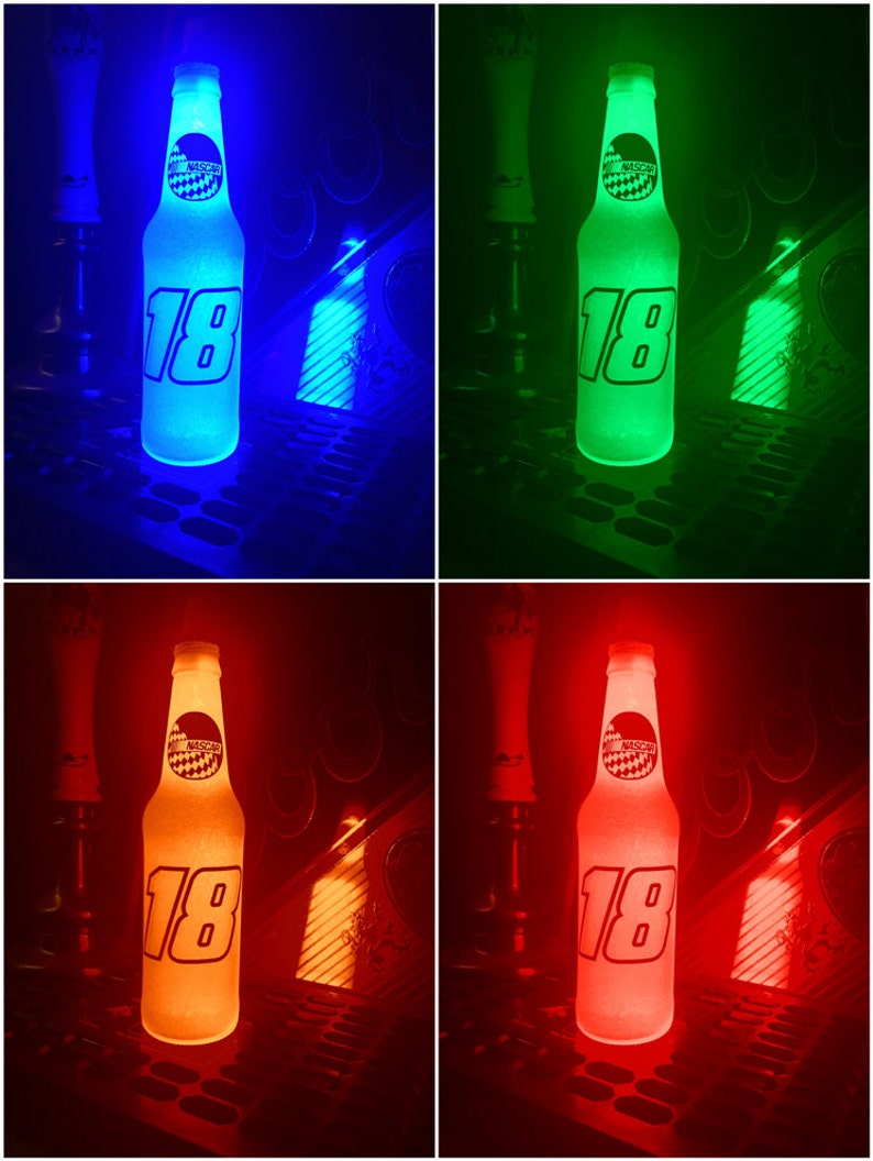 Led NASCAR 18 Kyle Busch Racing Bottle Light Led Football 12 - Etsy