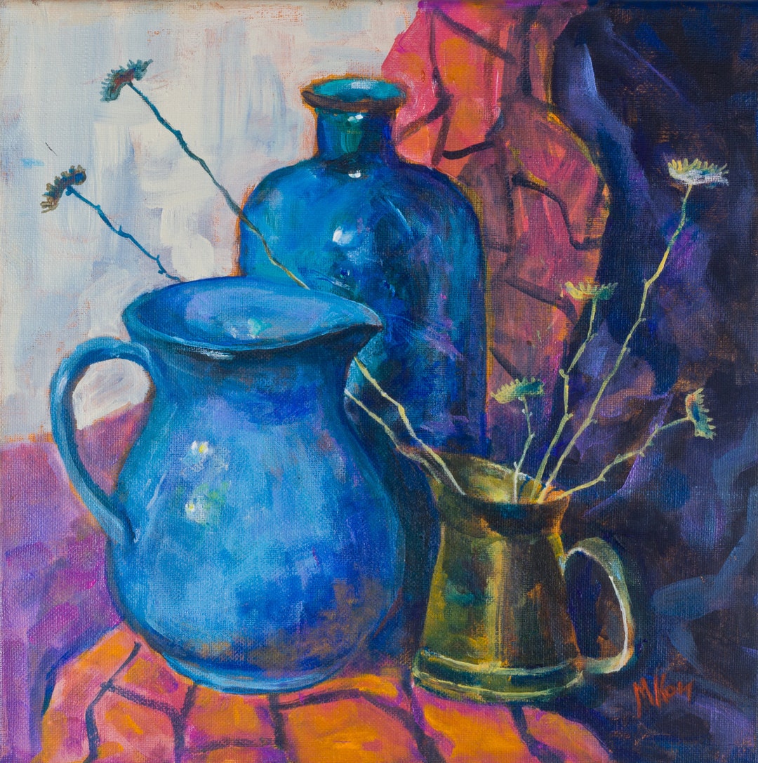Still Life With a Brass Pitcher - Etsy