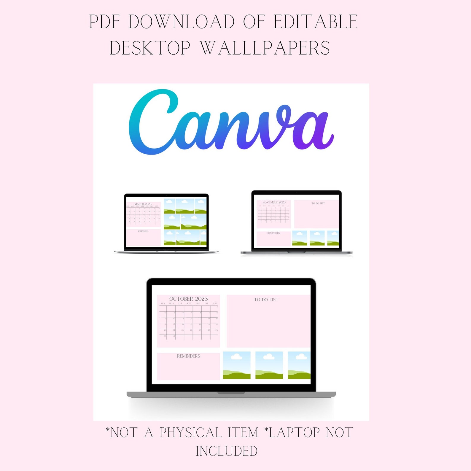 2023 Aesthetic Desktop Wallpaper. Organizer for Desktop and Habbit ...