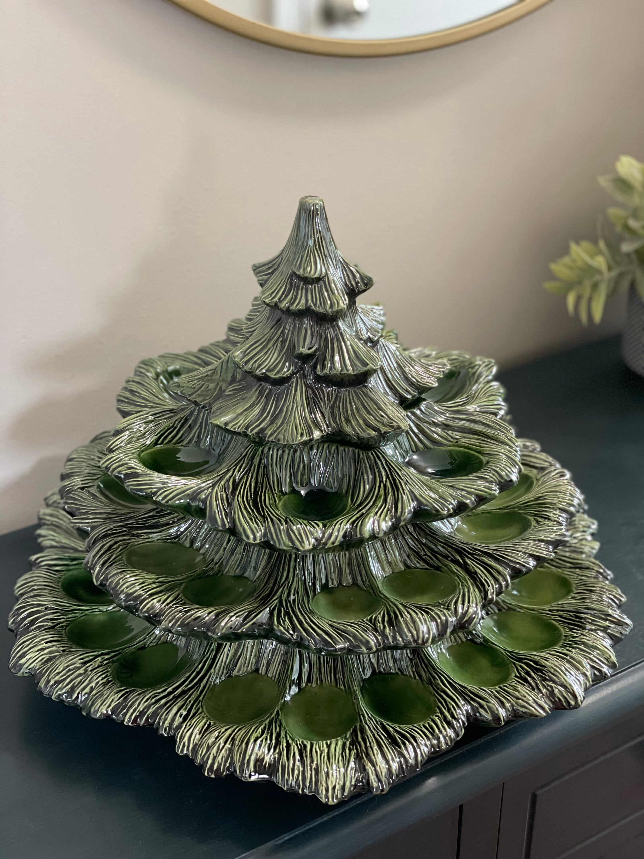Duncan Hors Doeuvre Deviled Egg Ceramic Christmas Tree in a Beautiful ...