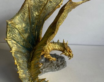 Gold Dragon Miniature - Etsy