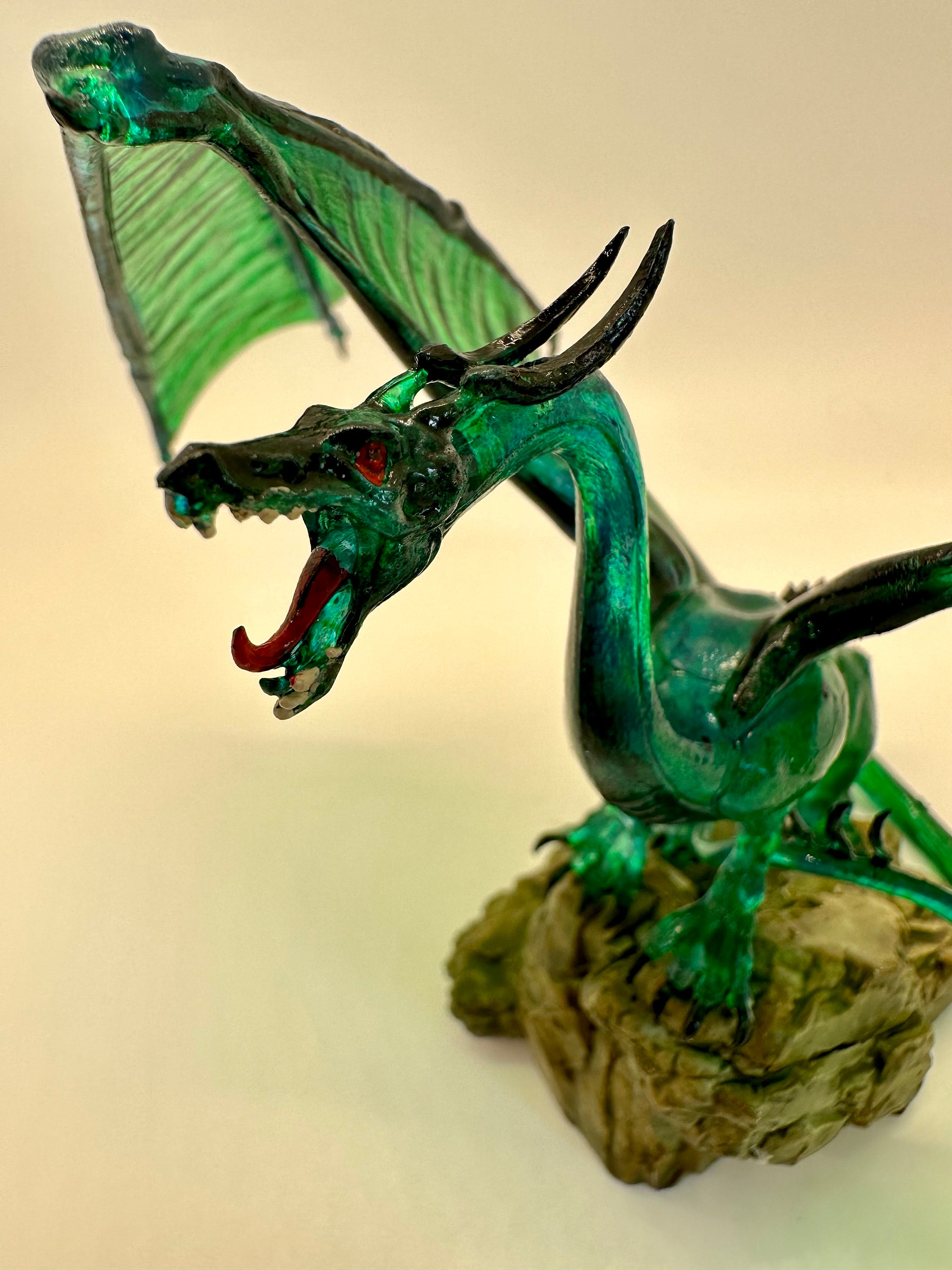 Young Emerald Green Dragon Gaming Miniature - Etsy