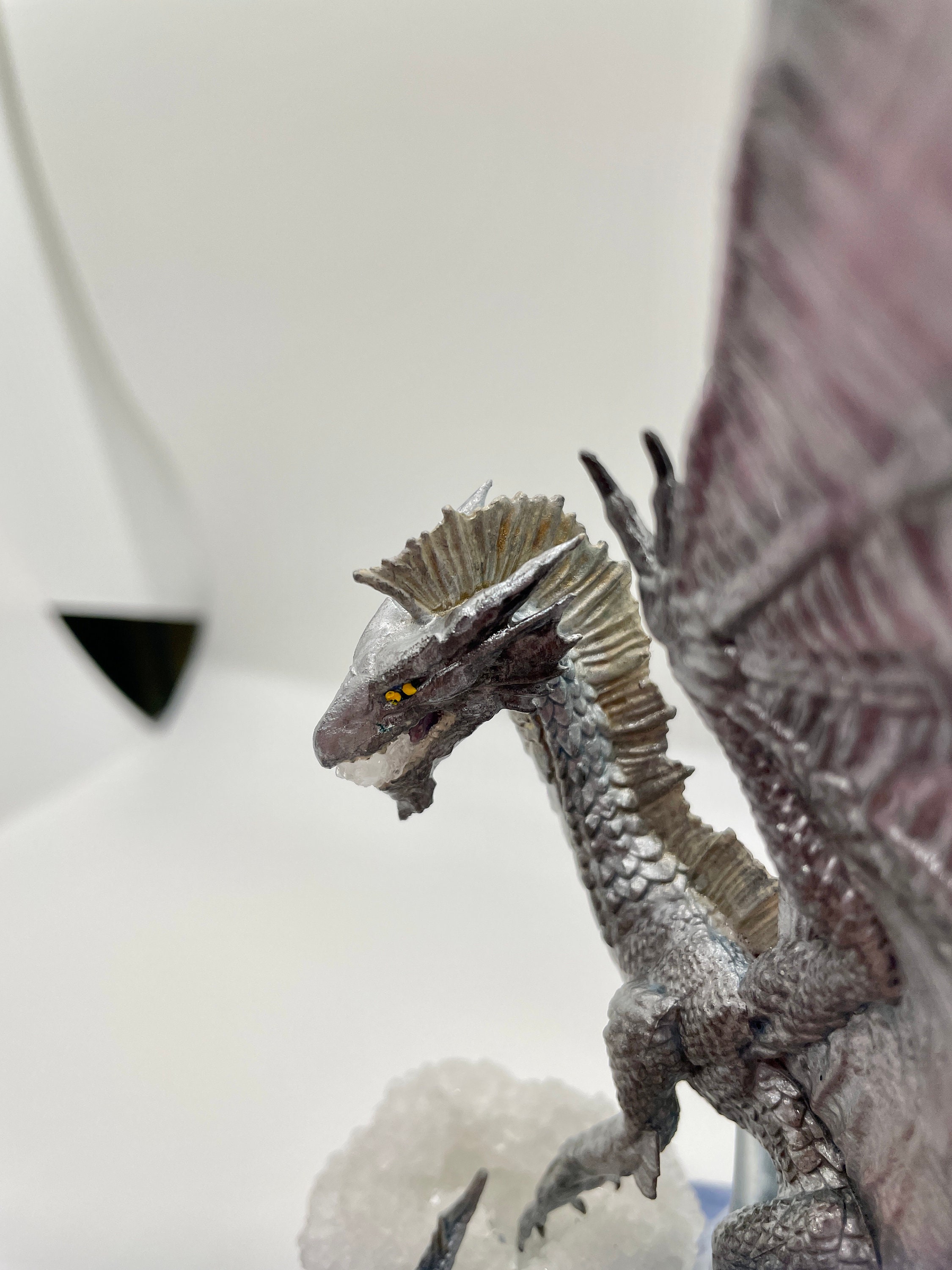 Young Silver Dragon Dnd Gaming Miniature - Etsy