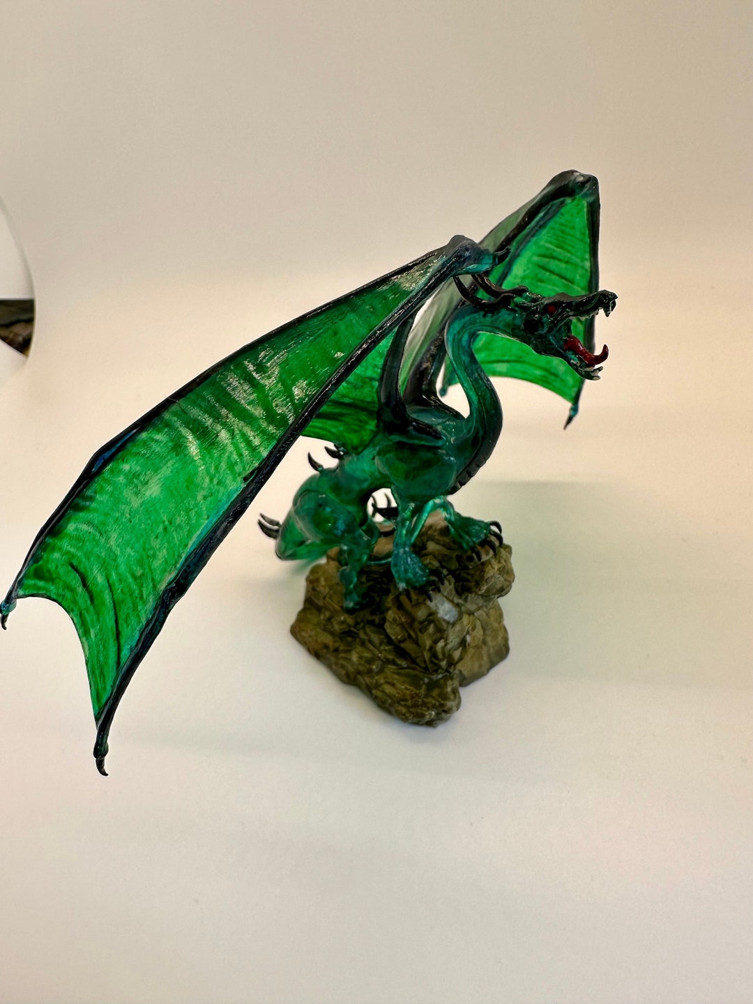 Young Emerald Green Dragon Gaming Miniature - Etsy