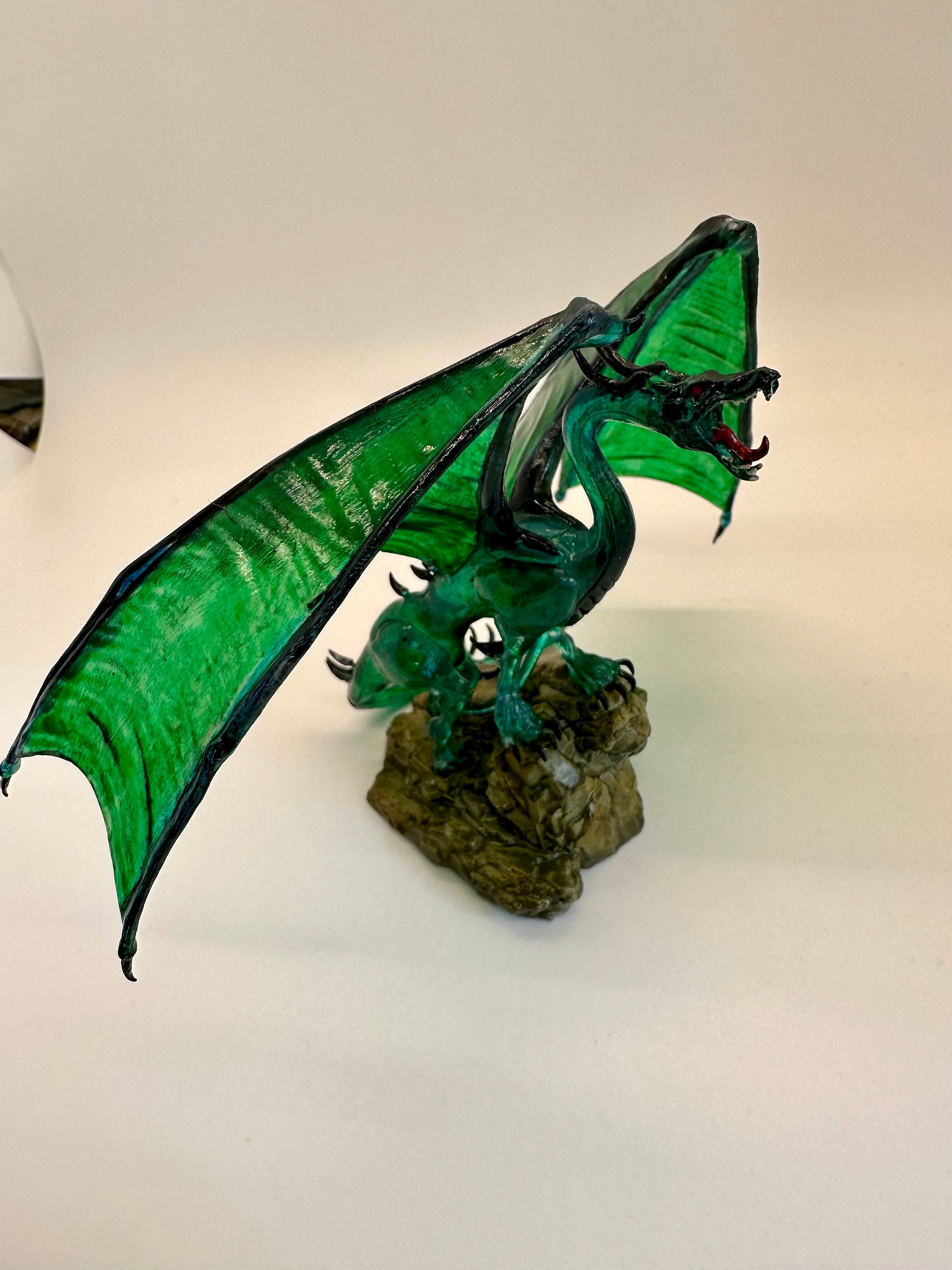 Young Emerald Green Dragon Gaming Miniature - Etsy