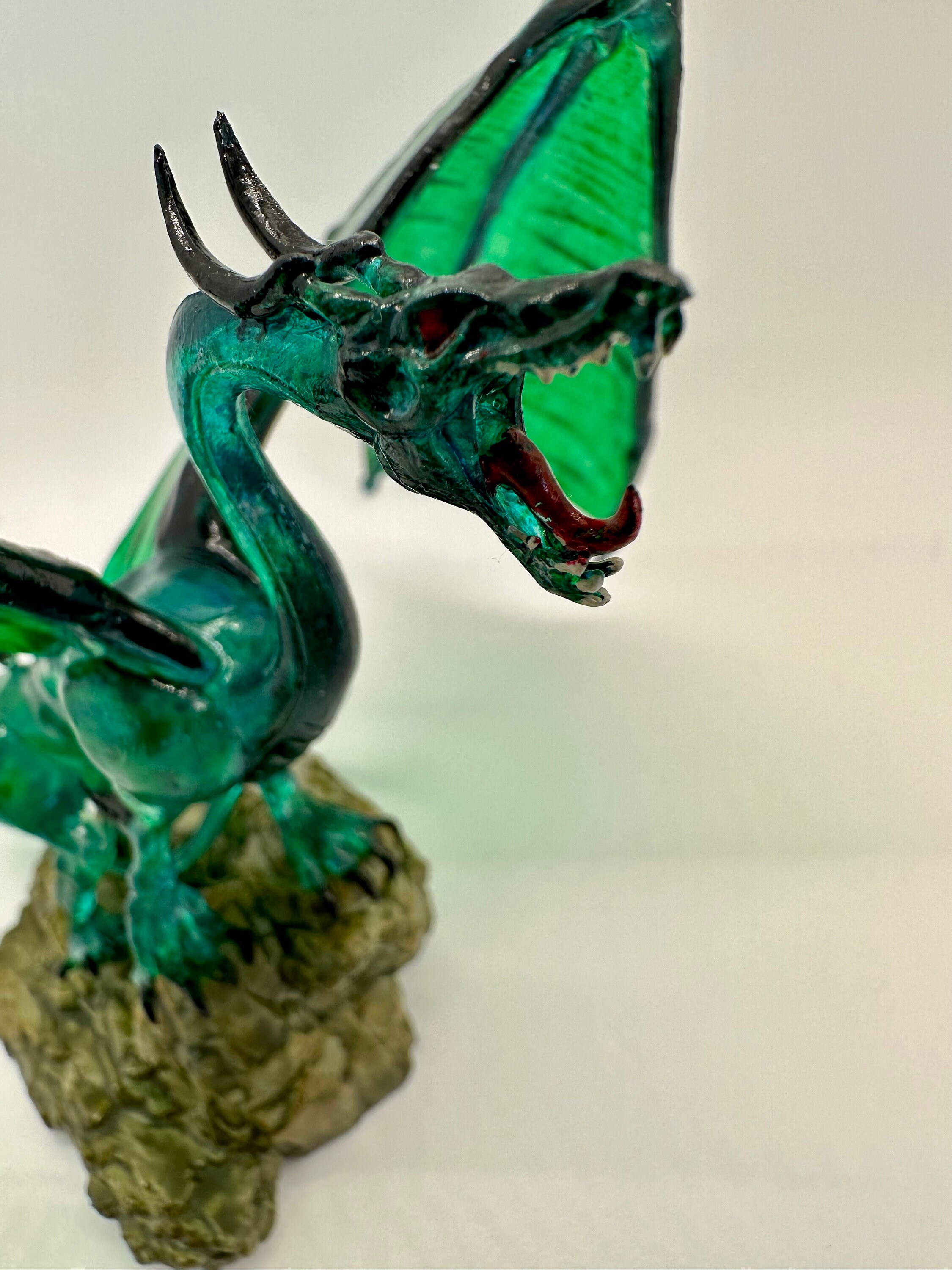 Young Emerald Green Dragon Gaming Miniature - Etsy