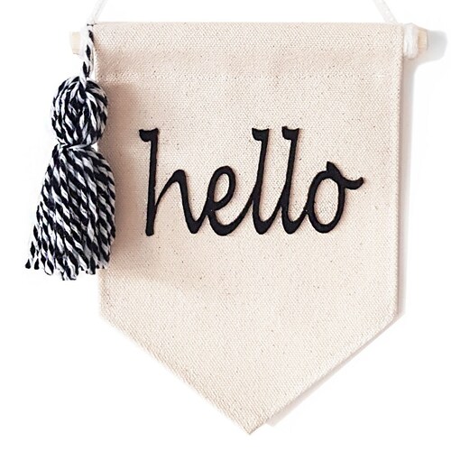 Wall Banner Hello Sign Banner Wall Hanging Kids Room - Etsy