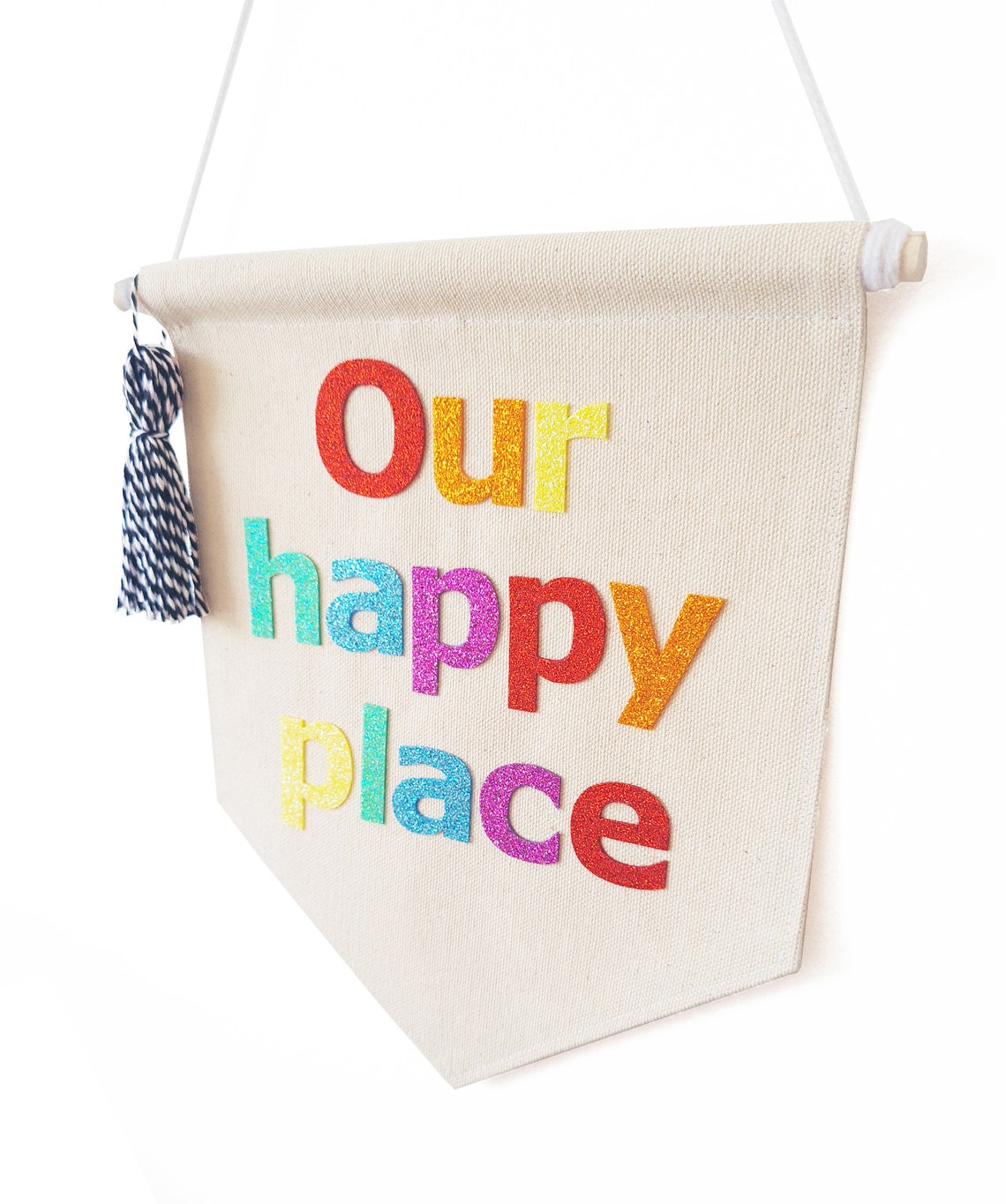 Our Happy Place Wall Banner Pennant Flag Wall Banner | Etsy