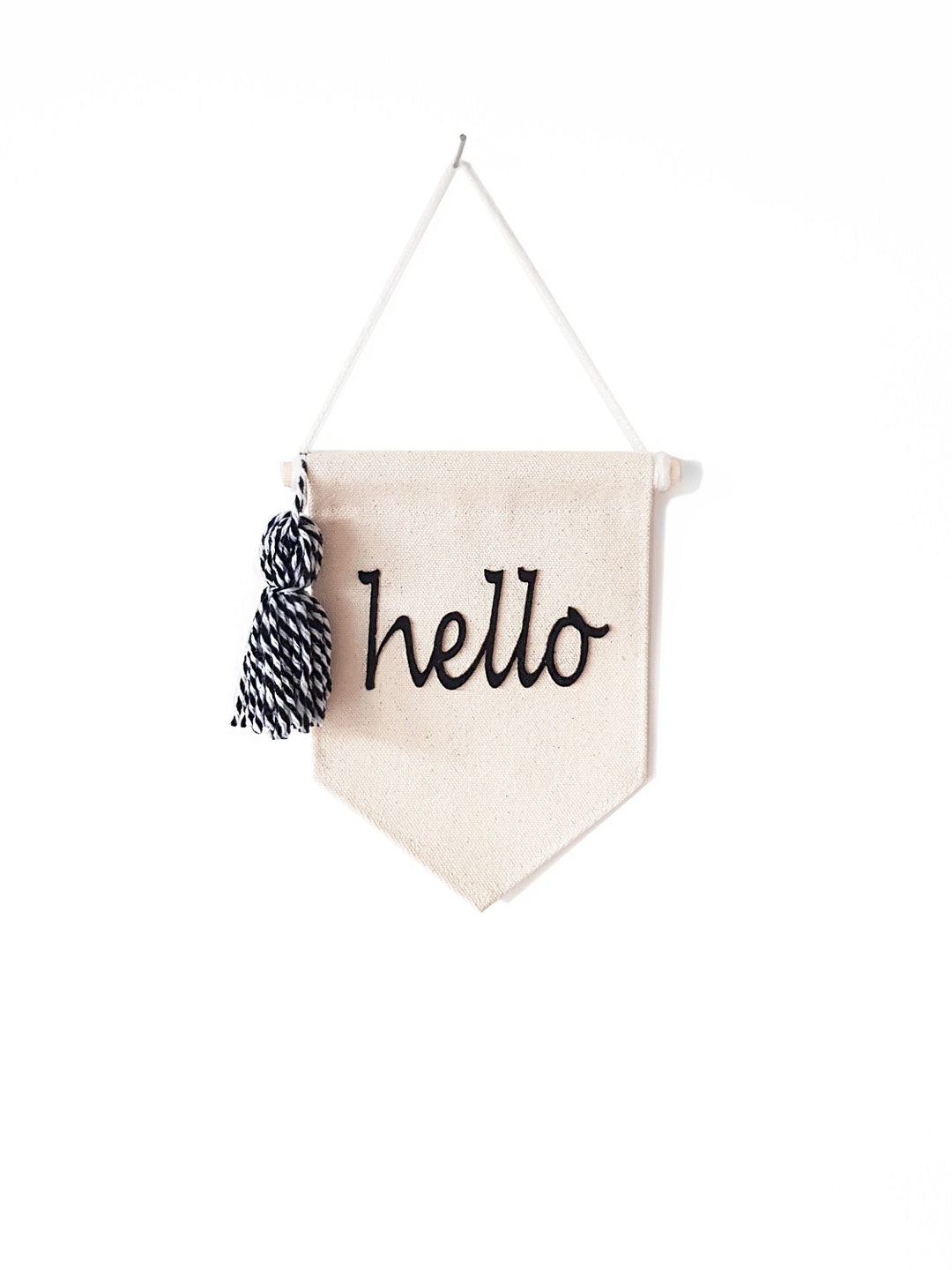 Wall Banner - Hello Sign - Banner Wall Hanging - Kids Room Decor ...