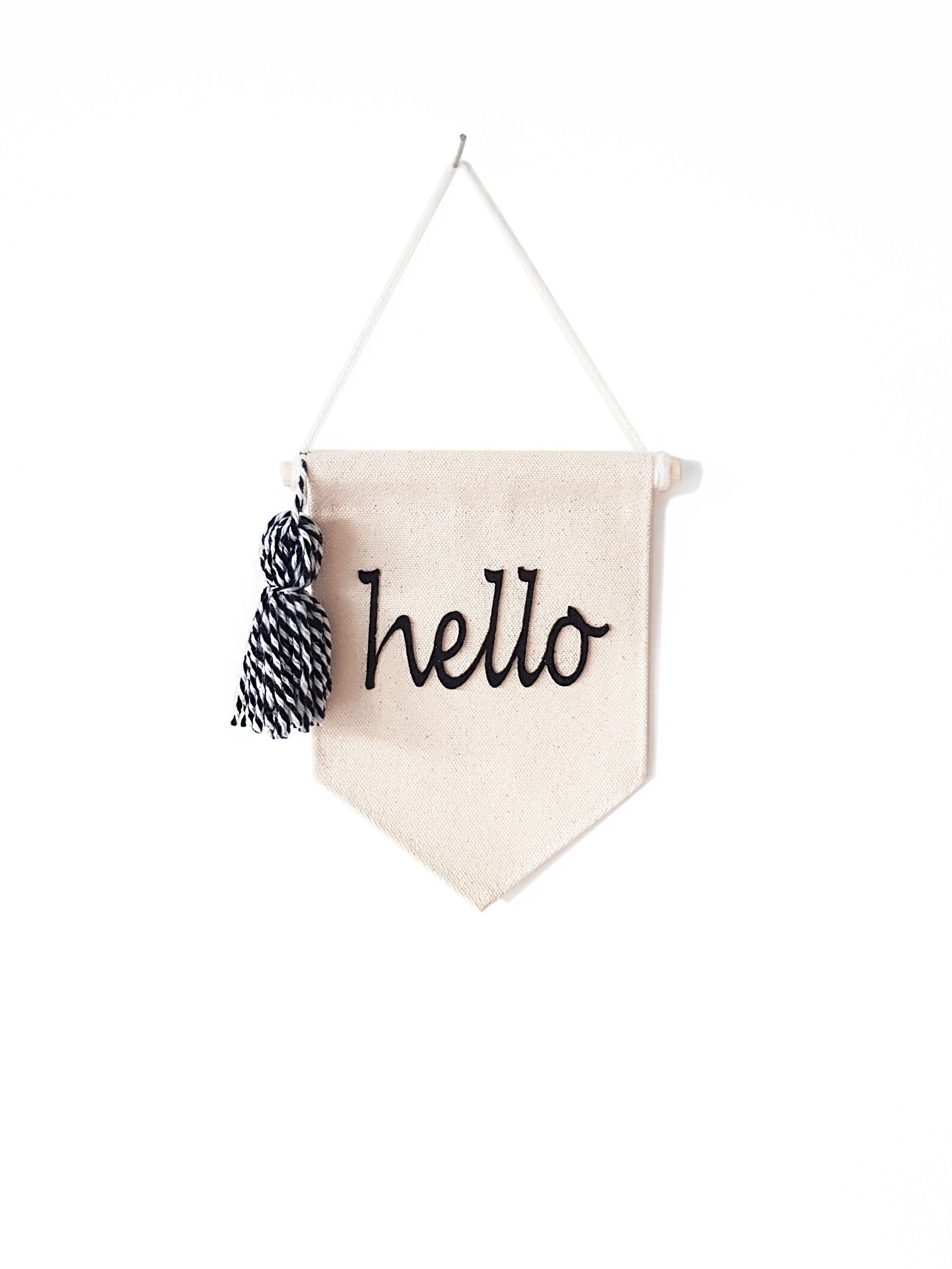 Wall Banner Hello Sign Banner Wall Hanging Kids Room - Etsy