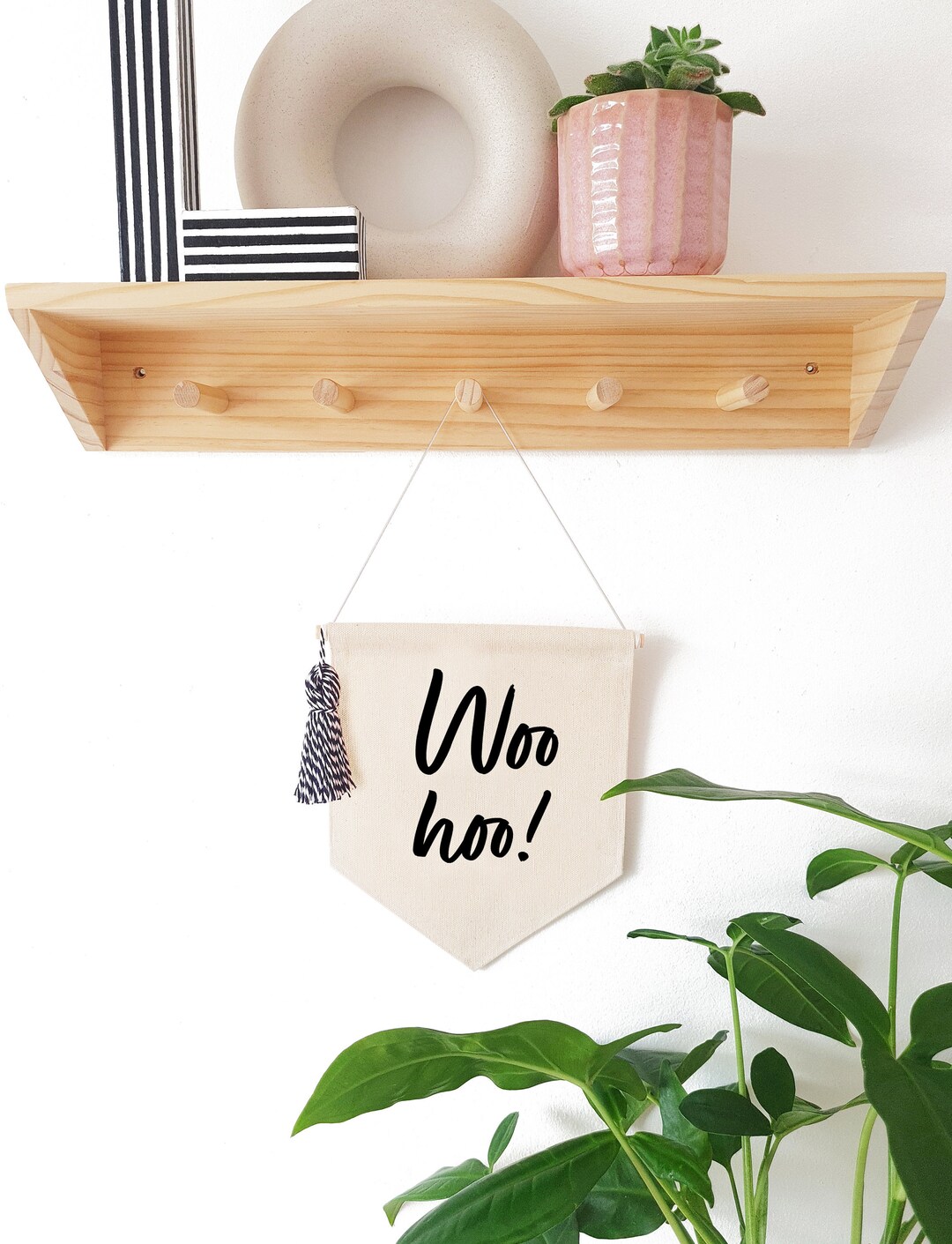 Woo Hoo Pennant Flag, Congratulations Banner, Celebrate Gift - Etsy