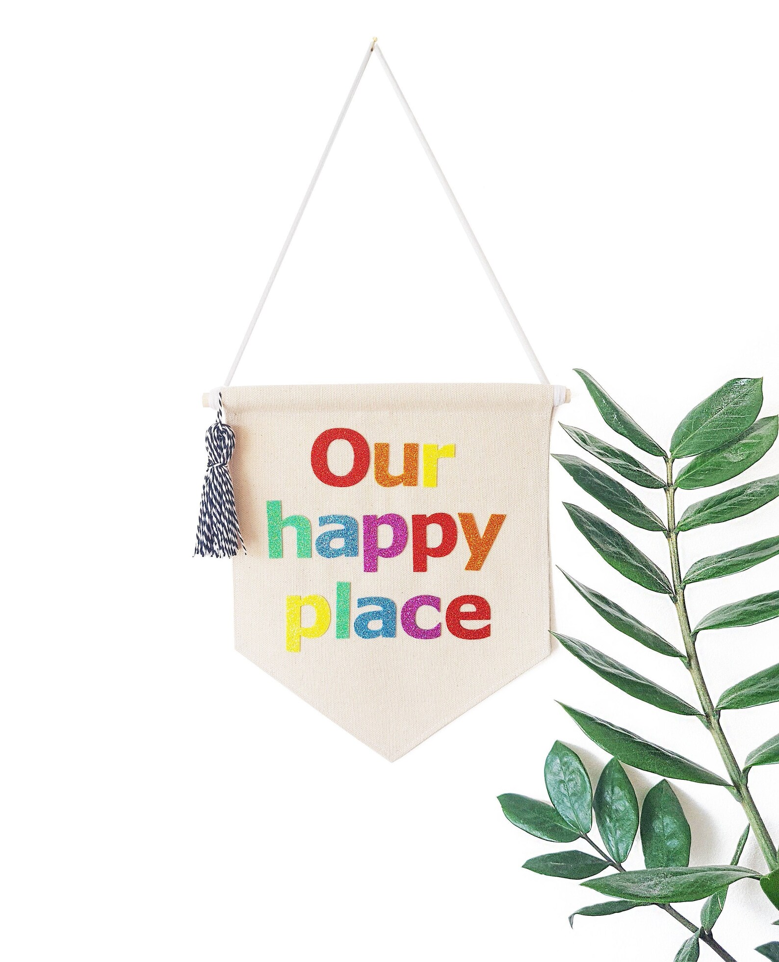 Our Happy Place Wall Banner Pennant Flag Wall Banner | Etsy