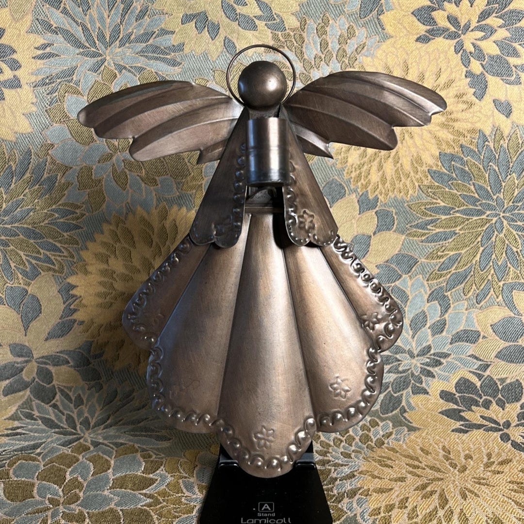 Handmade Copper Angel Wall Mounted Candle Holder – Made in Mexico – Vtg ...