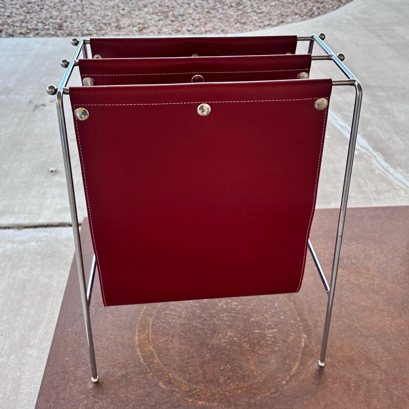 Leather Magazine Rack - Etsy