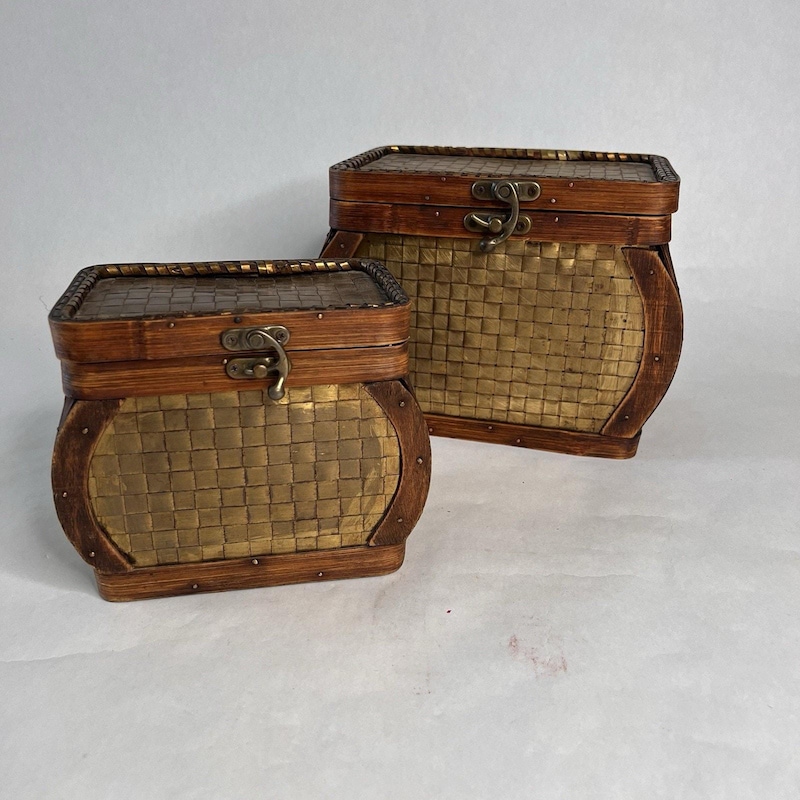 Brass Woven Boxes - Etsy