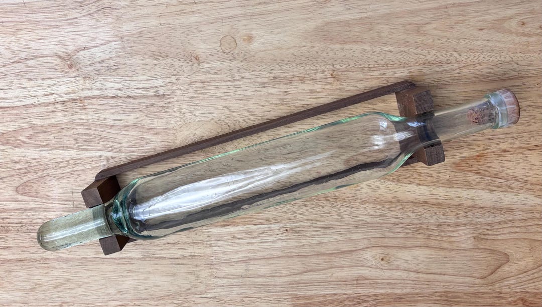 Vintage Glass Empty Ice Fillable Rolling Pin With Stand. Keep Biscuit ...