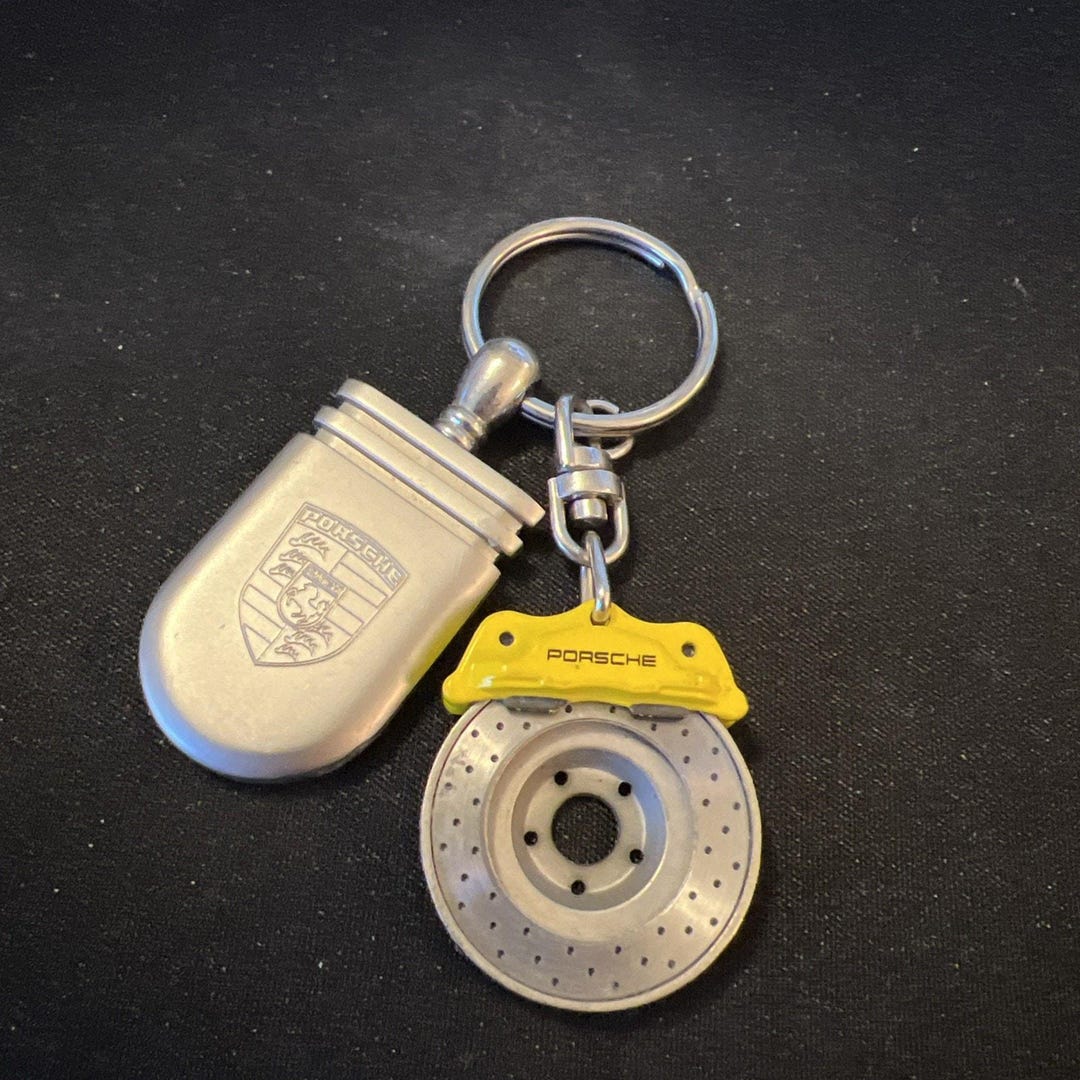 Porsche Logo Key Fob & Red Brake Caliper Keychain: 911 GT Motorsport ...