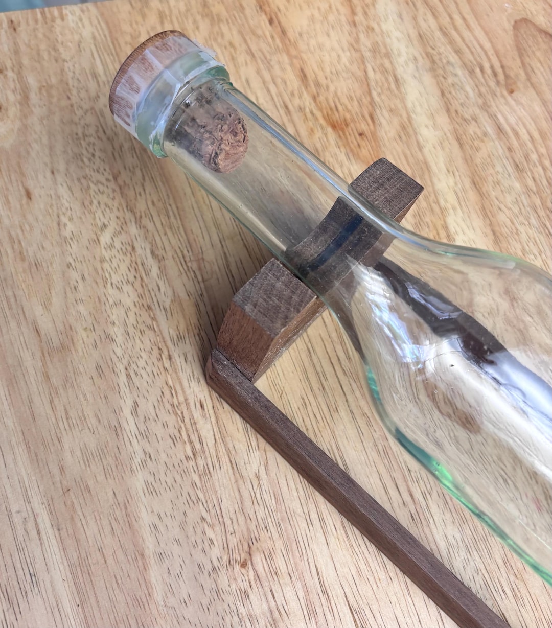 Vintage Glass Rolling Pin With Wood Stand: Ice-fillable 1970s Kitchen ...
