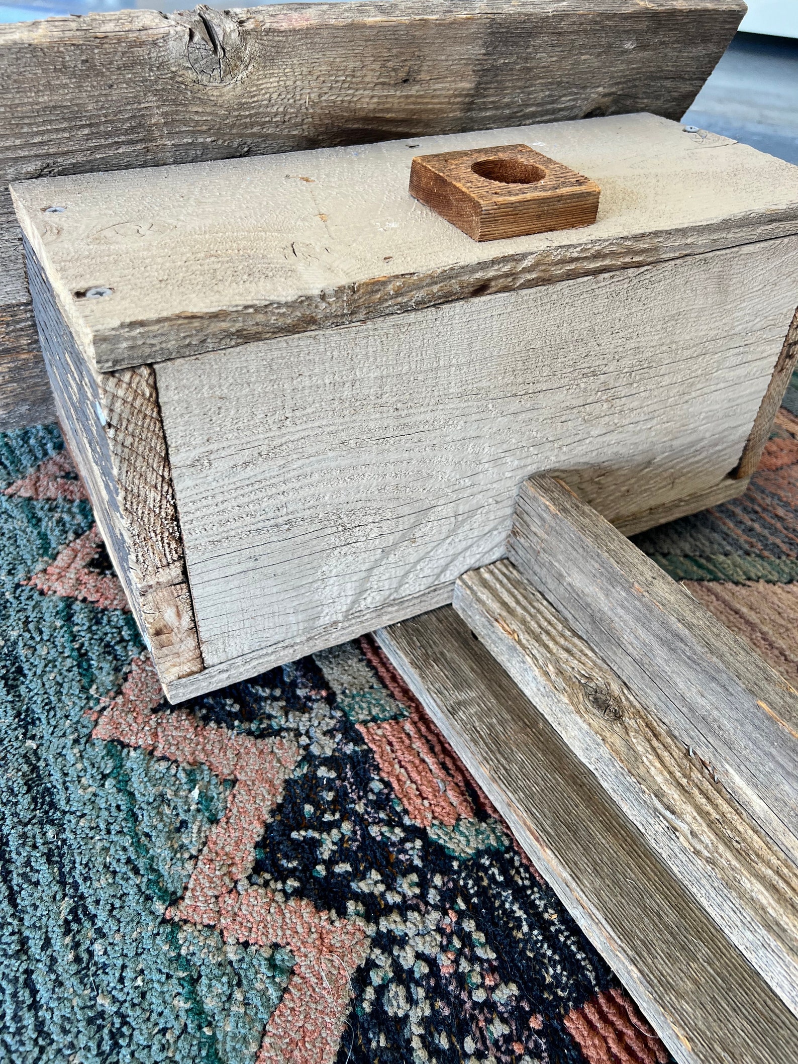 Medium Reclaimed Wood Nesting Box, Handmade by Illinois Artist - Etsy
