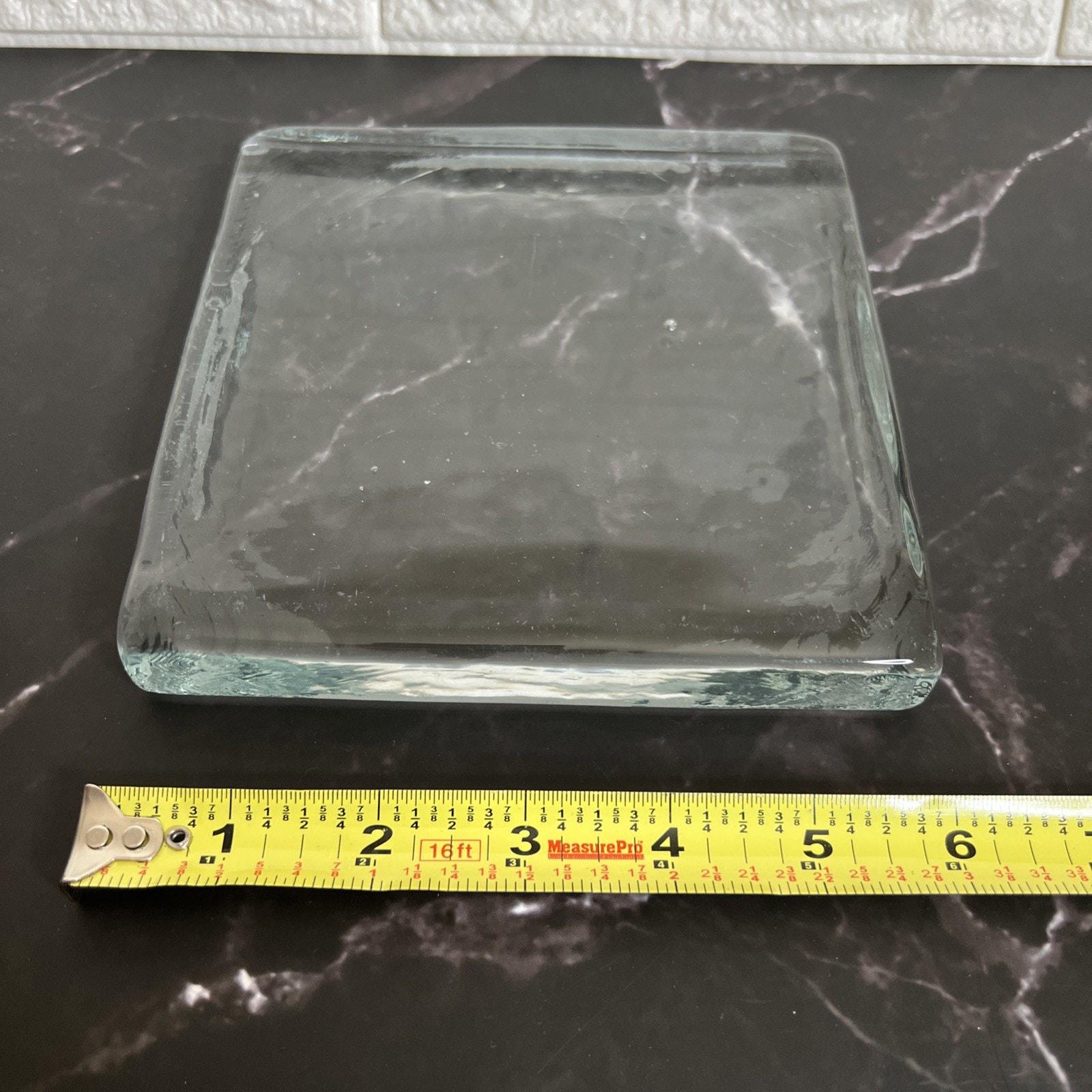 LSA Poland Clear Glass Trivet –6” Square – Heavy 3/4” Thick – Vintage ...