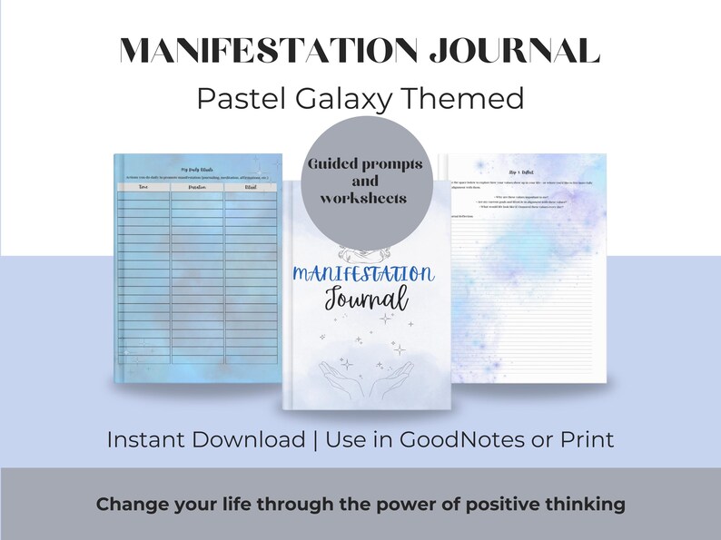 Digital Manifestation Journal | Printable Spiritual Journal for Law of ...